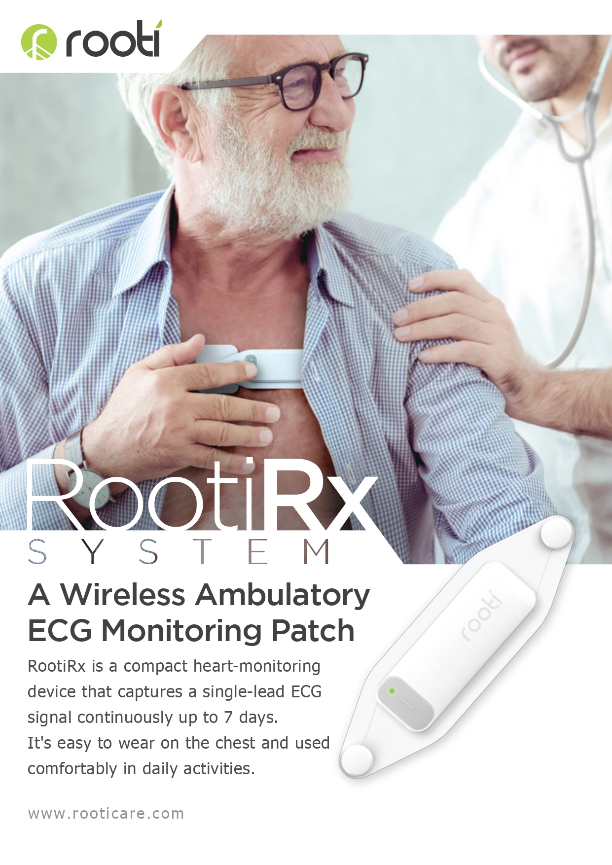 Rooti Rx System A Wireless Ambulatory ECG Monitoring Patch – 昊佑企業有限公司